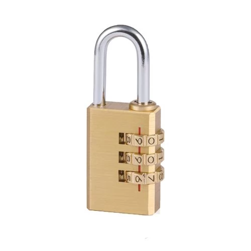 Buy Brass Combination Padlock Square Shape With 3 Dials Waterproof ...