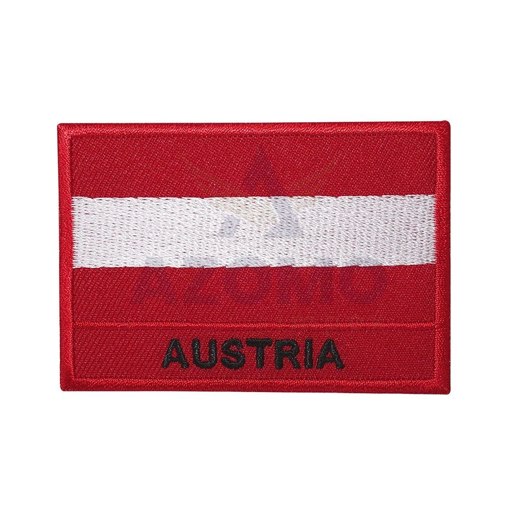 Buy Austria Flag Embroidered Patches from Azomo Impex, Pakistan | Tradewheel.com