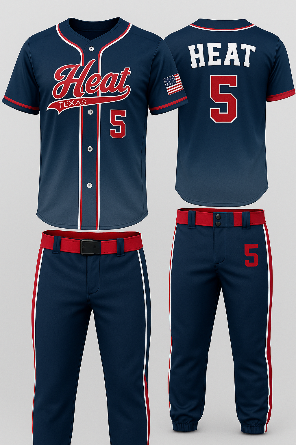 Buy Baseball Complete Set Uniform, Dgital Print, Teamwear, Sportswear ...