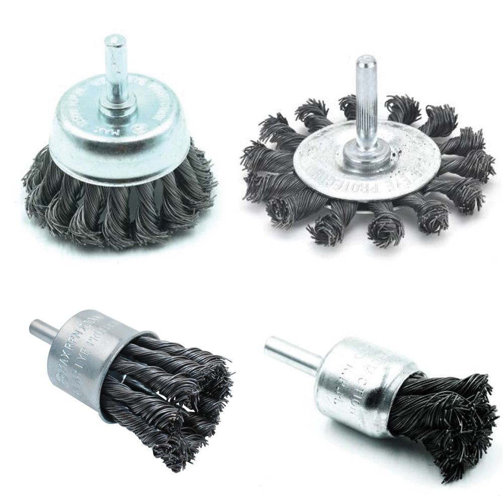 Buy [value Line-professional Grade,diy] Wire Brush,twist Knotted Wire Wheel Brushes,light ...
