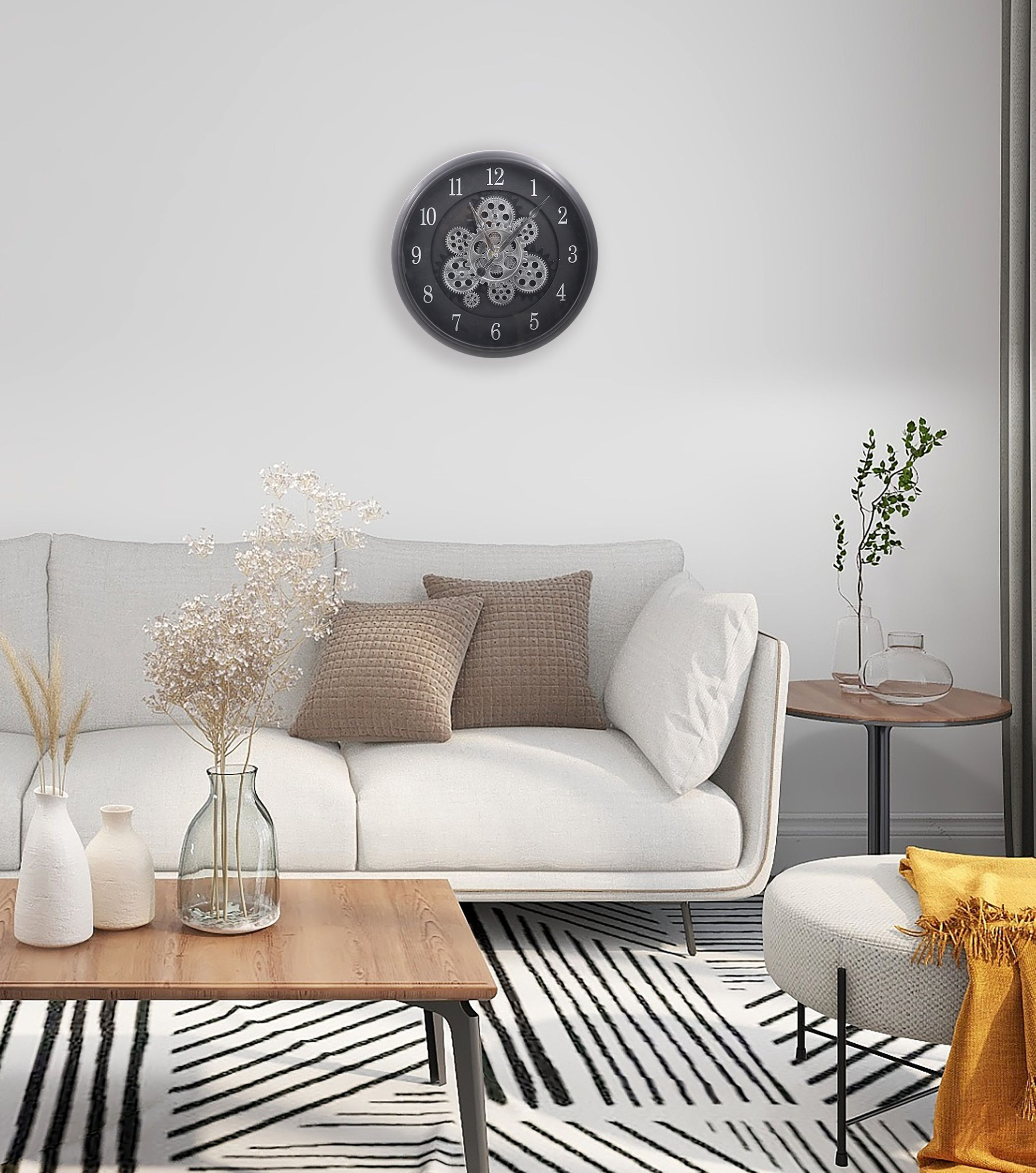 Buy Black Clock Face Gear Wall Clock from Shaoxing Mingya Homeware Co ...