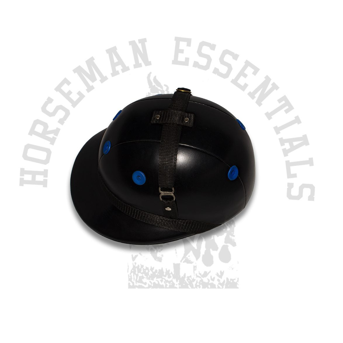 Buy Horse Riding Helmet With 3-point Strap (black-blue) from Horseman ...
