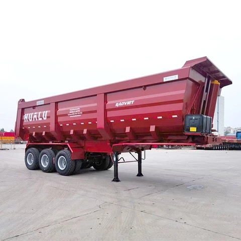 Buy 3 Axle 60 Tons Gravel Transport Rear Tipper Dump Dumper Semi Truck ...