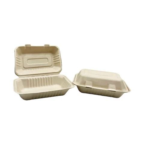 Buy 9x6 Inch Clamshell Bpi Sugarcane Fiber Compostable Clamshell Food ...