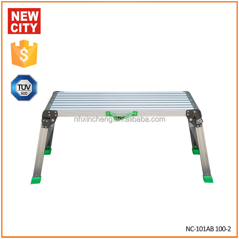 Buy Aluminum Platform Drywall Step Up Folding Work Bench Stool Ladder ...