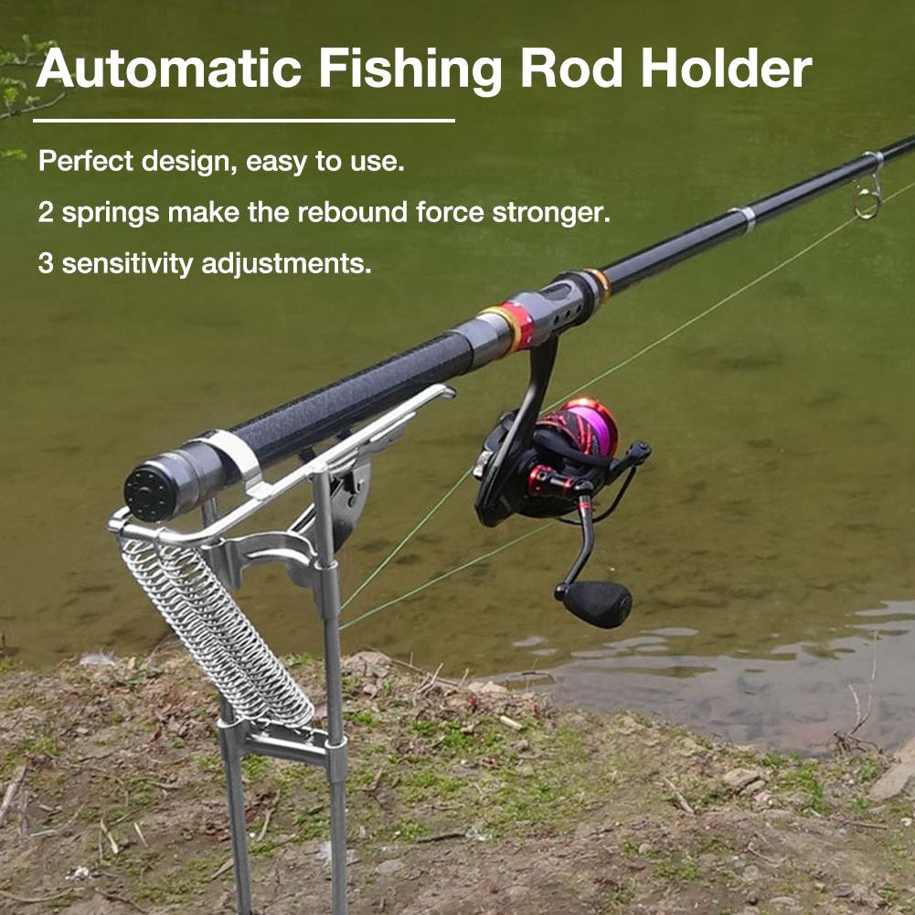 Buy Automatic Fishing Rod Holder Support Bracket Double Spring Bracket ...