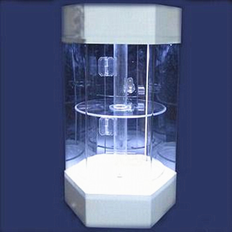 Buy Color Customized Automatic Rotating Glass Display Cabinet from ...