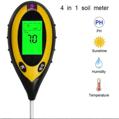 Buy Digital 4 In 1 Soil Humidity Moisture Monitor Temperature Sunlight ...