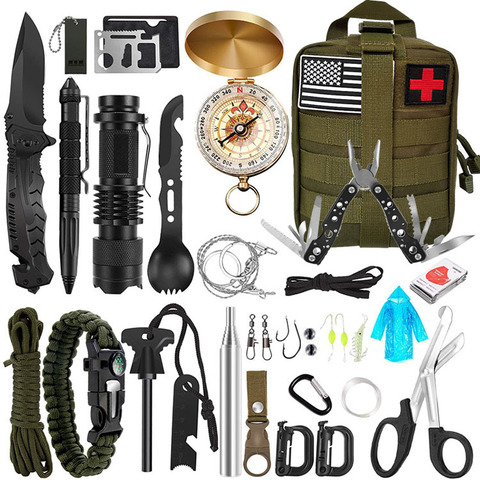 Buy Emergency Gear Disaster Survival Kit For Trekking Portable Survival ...