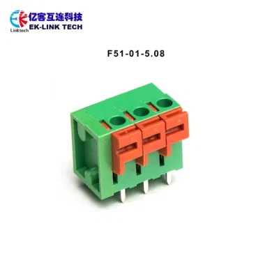 Buy F51-01-5.08 Screwless Terminal Block 5.08mm Pcb Spring Terminal ...
