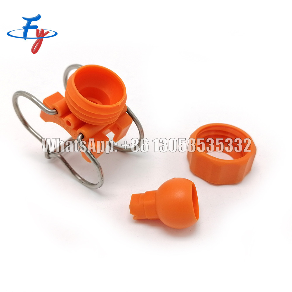 Buy Fy Adjustable Ball Clip-on Hose Nozzle, Double Clamp Eyelet Clamp ...