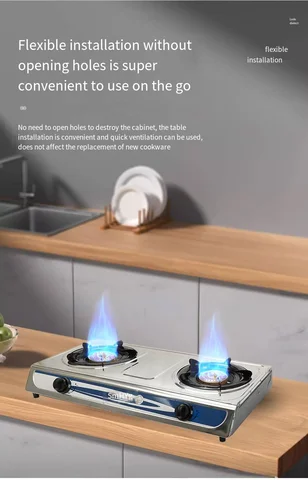 Buy Gas Stove Gas Stove Double Stove Lpg Household Embedded Table ...