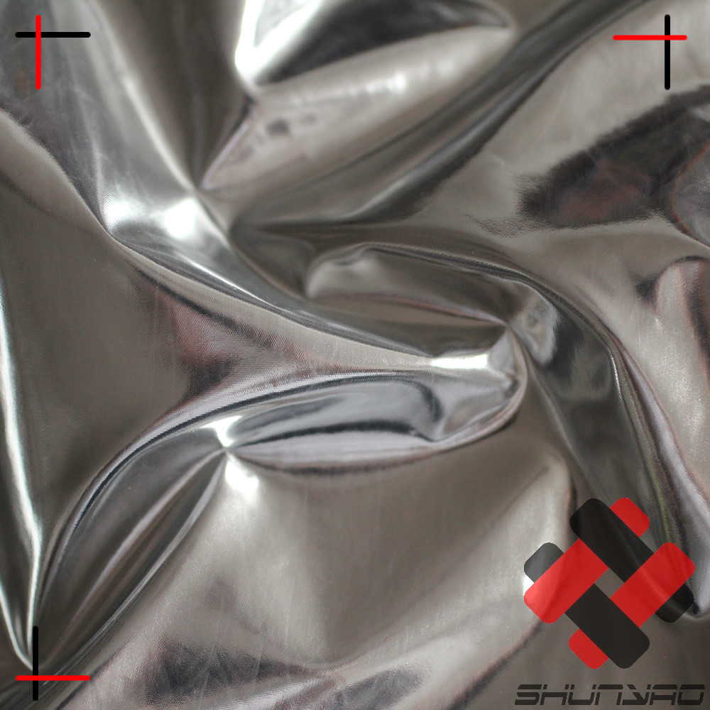 Buy High Reflective Pu Coating Polyester Silver Foil Mirror Fabric from ...
