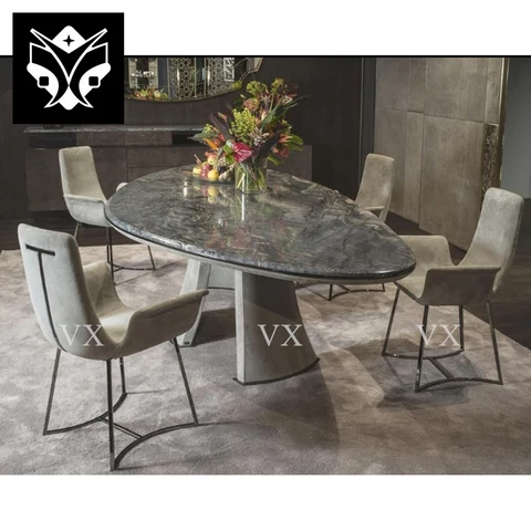 Buy Latest Design Dining Table Luxury Italian Triangle Shape Marble Top ...