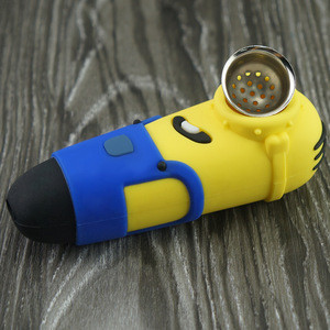 Buy Minions Smoking Glass Pipe Unbreakable Silicone Smoking Pipe ...