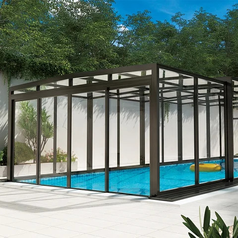 Buy Modern Professional Aluminum Movable Sunroom Dome Roofing Foldable ...