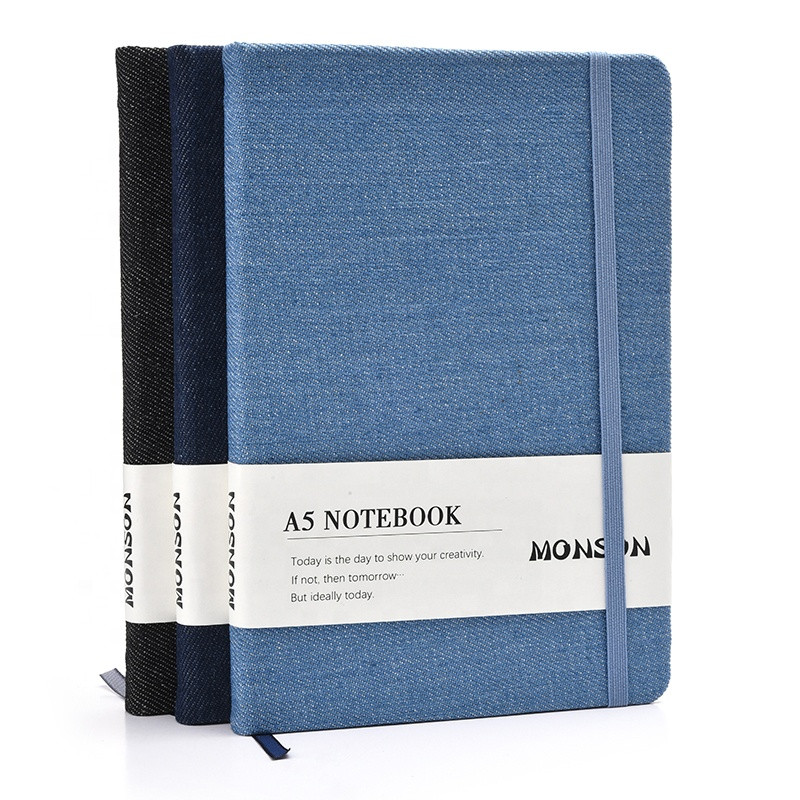 Buy Monson Custom Stylish Denim Cover Ruled/lined Notebook A5 Pu ...