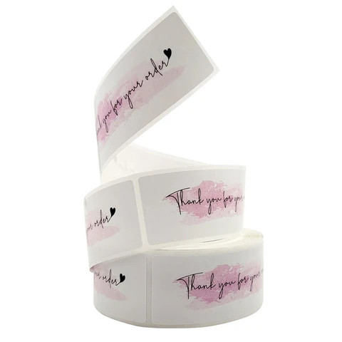 Buy New Design Thank You Paper Sticker Sealing Labels Custom Thank You ...