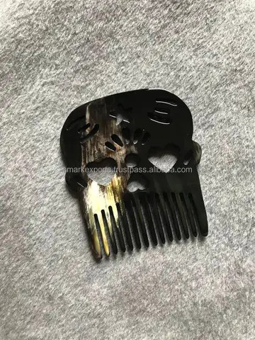 Buy Personalized Horn Skull Beard & Pocket Comb - Engraved Grooming ...