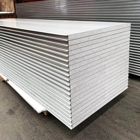 Buy Prefab Fireproof Insulated Eps Rock Wool Pir Pu Metal Roof Wall ...