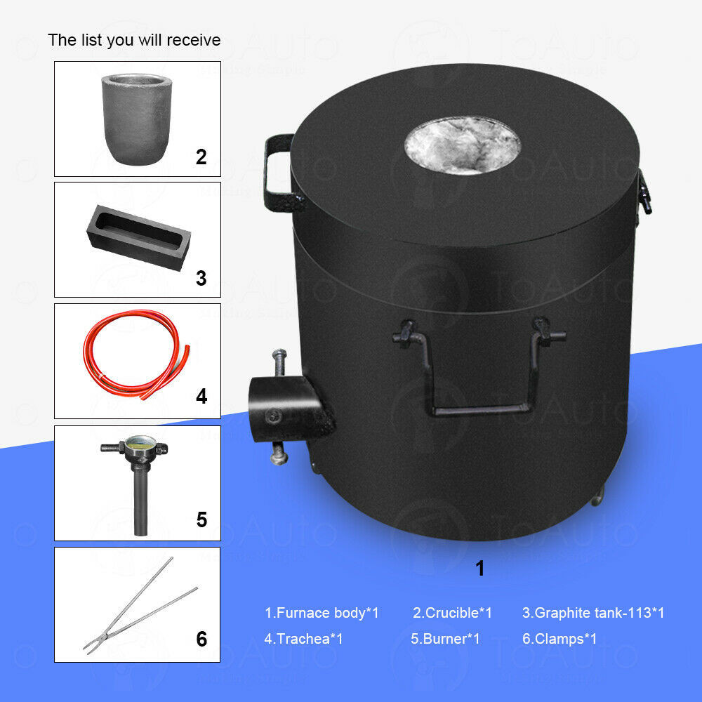 Buy Propane Furnaces 6kg Gas Metal Melting Furnace Propane Forge Copper ...