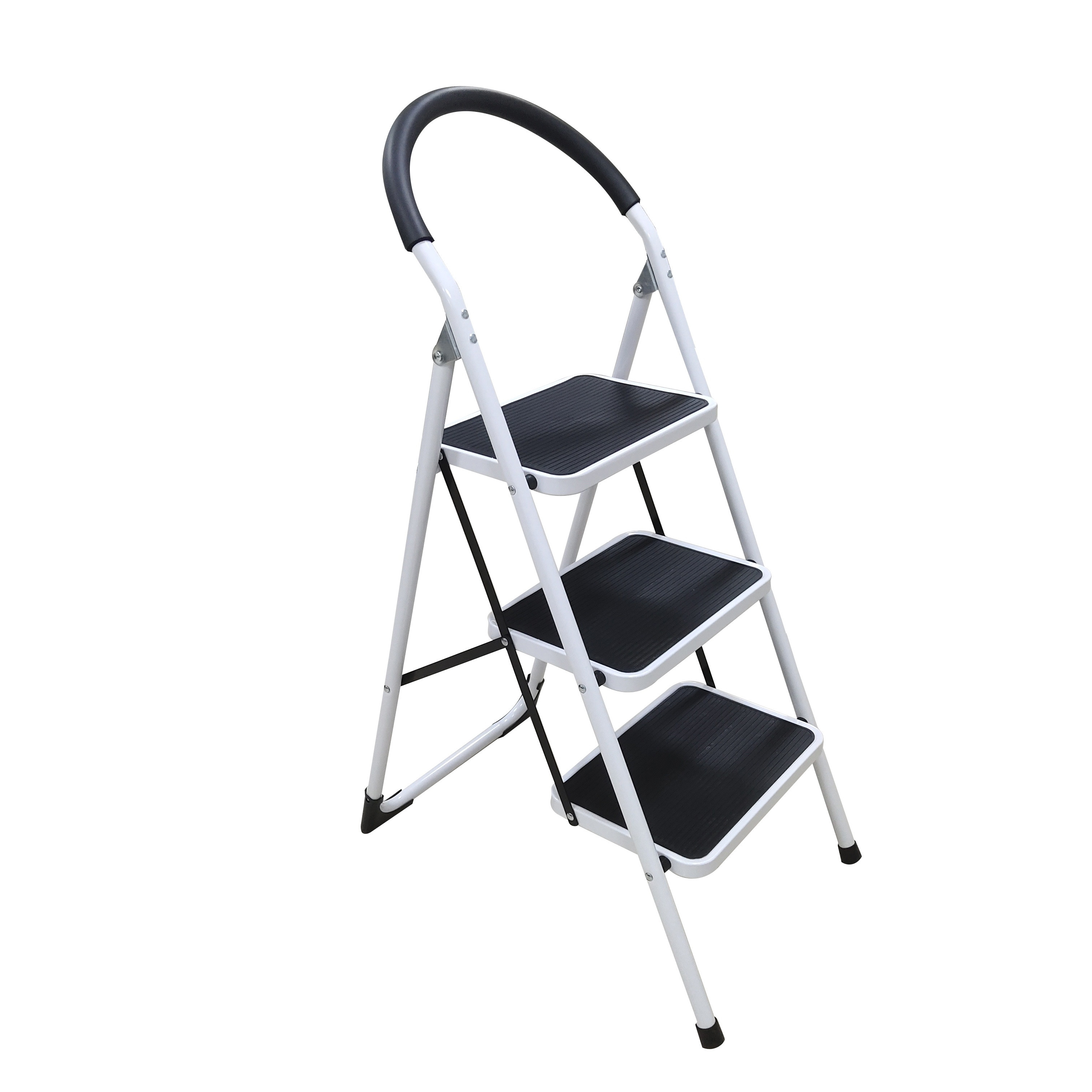 Buy Safety Steel Step Ladder Folding Kitchen Step Ladder 3 Steps ...