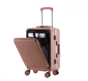 Buy Smart Trolley Luggage Suitcases Side Open Aluminum Frame Travel ...