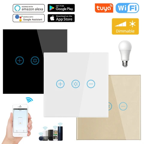 Buy Tidelink Wifi Smart Dimming Switch Need Neutral Wire Wall Switch ...