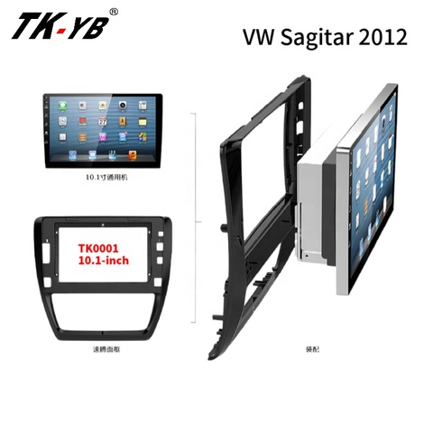 Buy Tk-yb Car Radio Player Frame For Vw Sagitar 2012 10.1 Inch Car ...