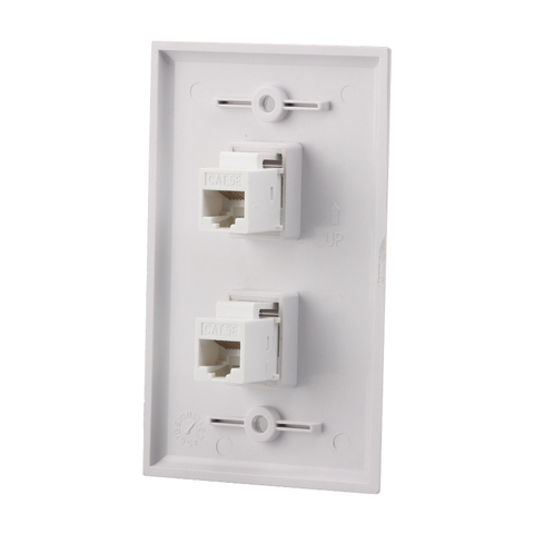 Buy Tnp Ethernet Network Rj45 Faceplate Faceplate Wall Plate - Dual (2 ...