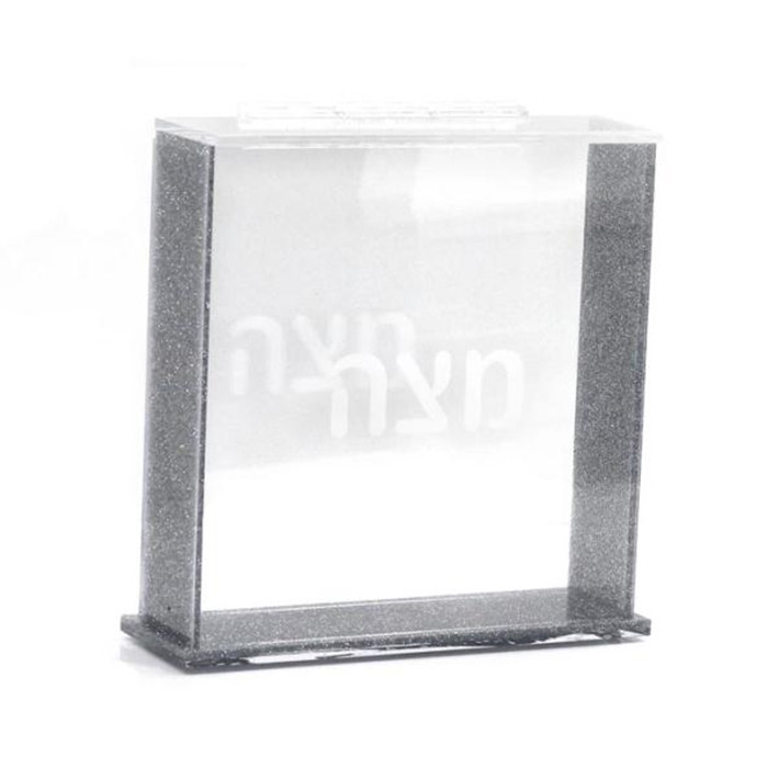 Buy Transparent Clear And Glossy Black Acrylic Matzah Box With Hinged ...
