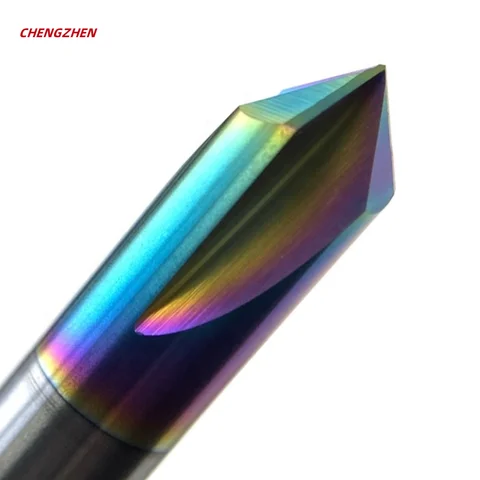 Buy Tungsten Steel Chamfer End Mill 2 Slots 3 Slots Dlc Color Coated ...