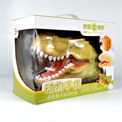 Buy Tyrannosaurus Rex Dinosaur Hand Puppets Movable Mouth Soft Rubber ...