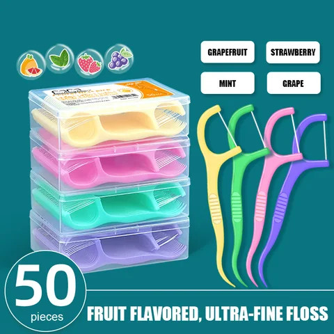Buy Ultra Fine Dental Floss, Fruit Flavored, Mint Flavored, Dental ...