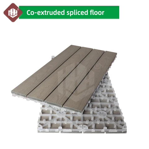 Buy Waterproof Wpc Diy Tile Interlock Wood Plastic Composite Decking ...
