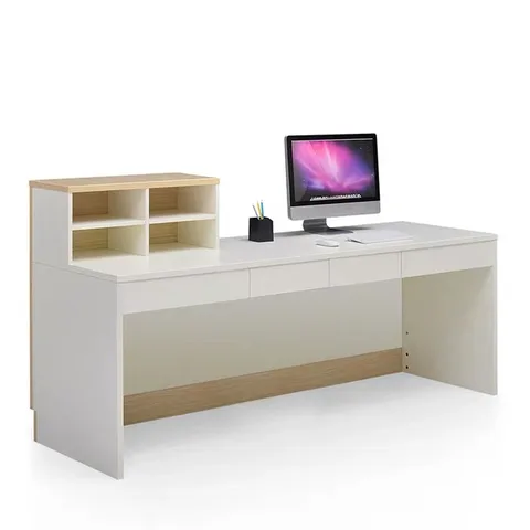 Buy White Melamine Counter Table Reception Desk Office Furniture from ...