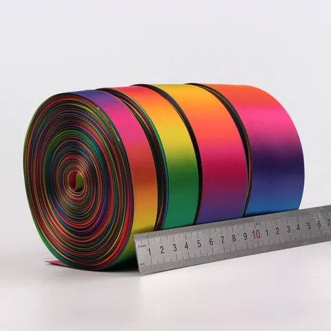 Buy 50 Yards Double Sided Rainbow Ribbon Gift Wrapping Wedding ...