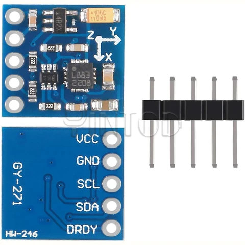 Buy Yintod Gy-271 Qmc5883l Triple Axis Compass Magnetometer Sensor Module 3.3v 5v For Arduino ...
