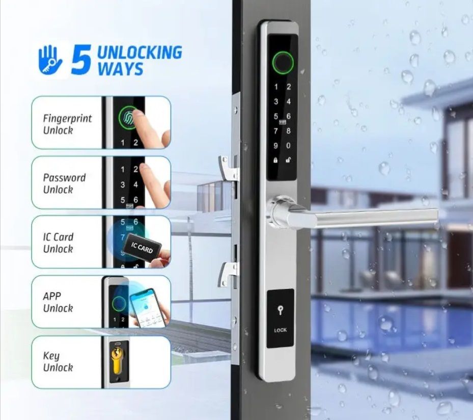 Buy Sliding Door Lock Smart Fingerprint Lock Waterproof Door Lock ...