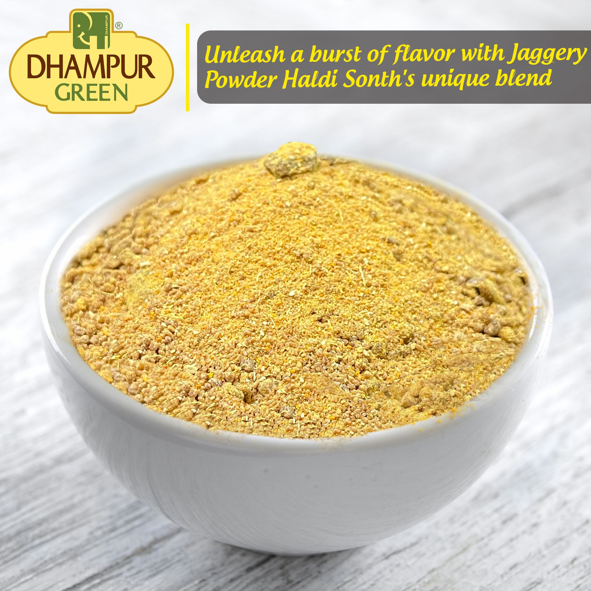 Buy Dhampur Green Jaggery Powder With Turmeric & Ginger from Dhampure ...