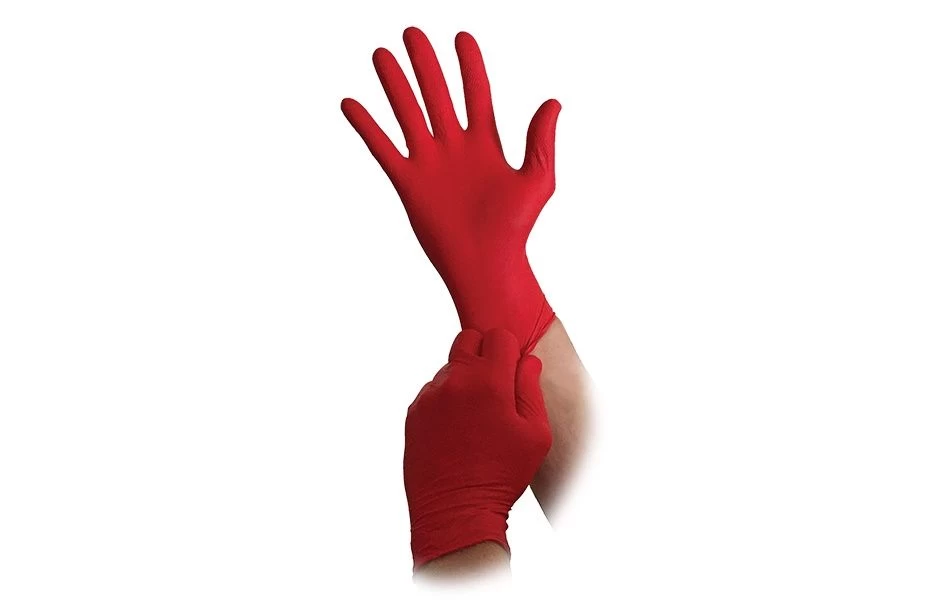 Buy Finitex Red Disposable Nitrile Exam Gloves Rubber Medical Cleaning ...