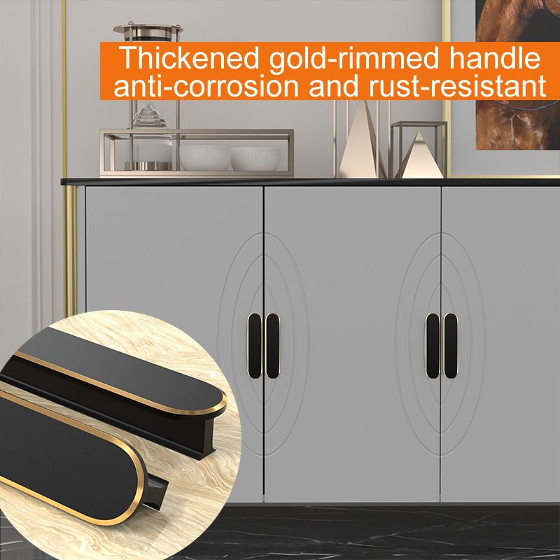 Buy Cabinet Handle Single Layer Round Aluminum Alloy Handle Door ...