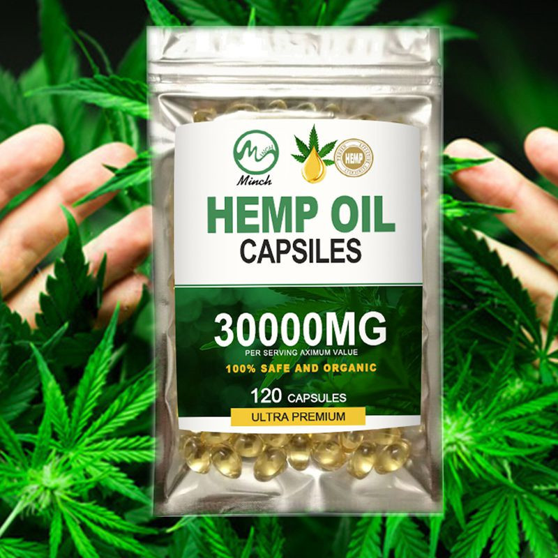Buy 120pcs 3000mg Hemp Seed Oil Capsules Face Capsules Pain Relief ...