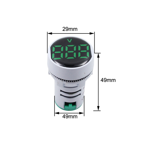 Buy 22mm Voltage Meter Led Panel Digital Display Mini Voltmeter Ad16 ...
