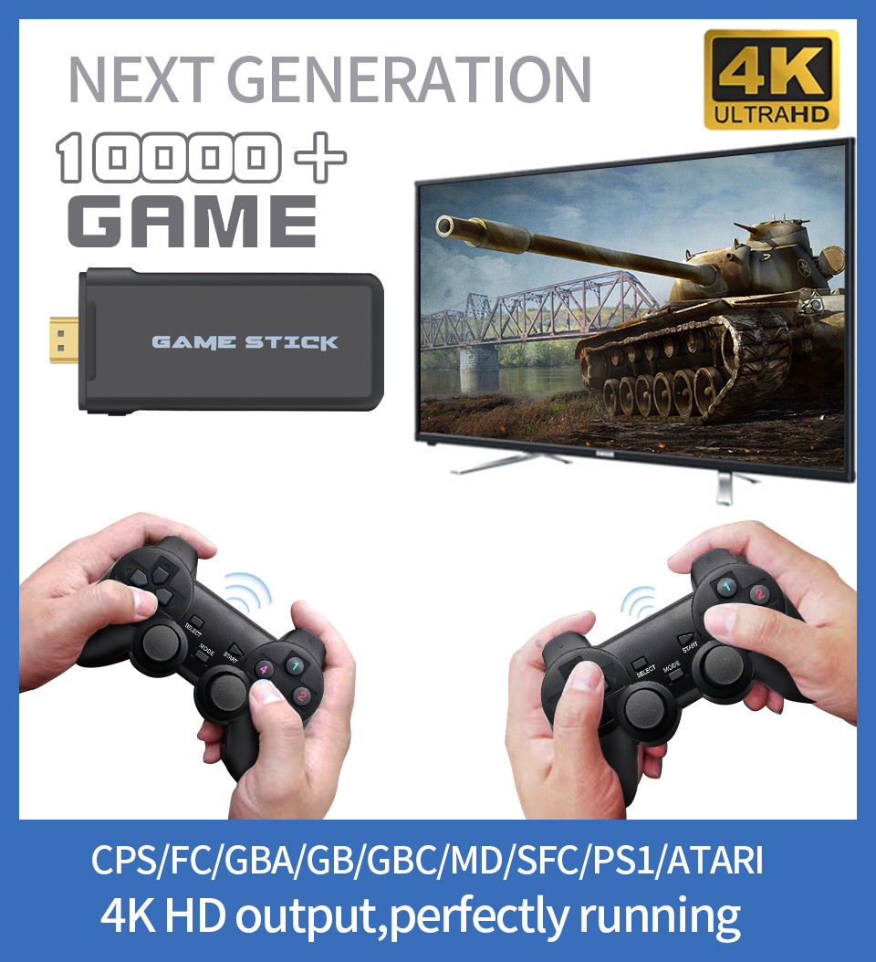 Buy 2.4g Double Wireless Controller Gamepad Support Ps1 Classic Games ...