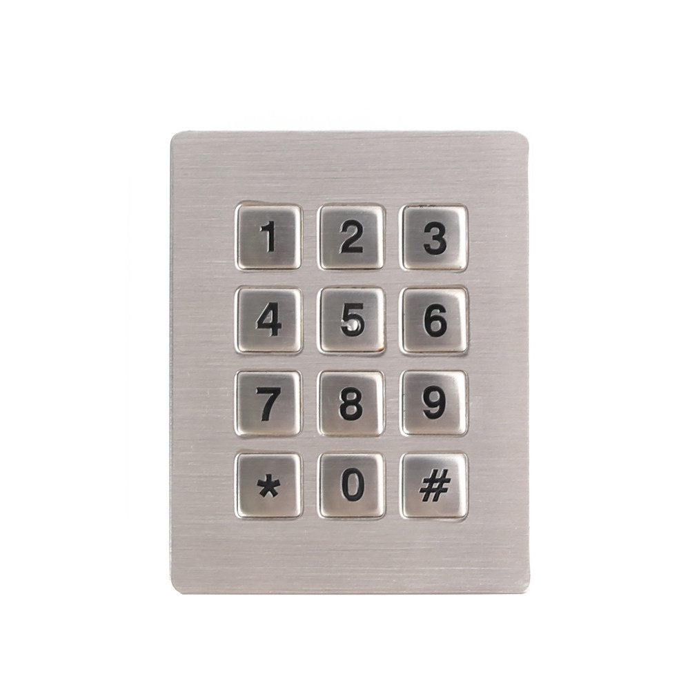 Buy 3x4 Numeric Stainless Steel Keyboard Metal Dome Telephone Entry ...