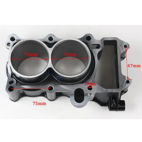 Buy 70mm For Kawasaki Ninja 400 Ninja400 Cylinder Block Kit Parts ...