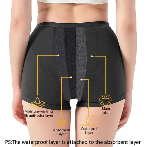 Buy Airtamay Oem Reusable 4 Layers Heavy Flow Calzon Menstrual Boxer Briefs Colorful Bragas ...