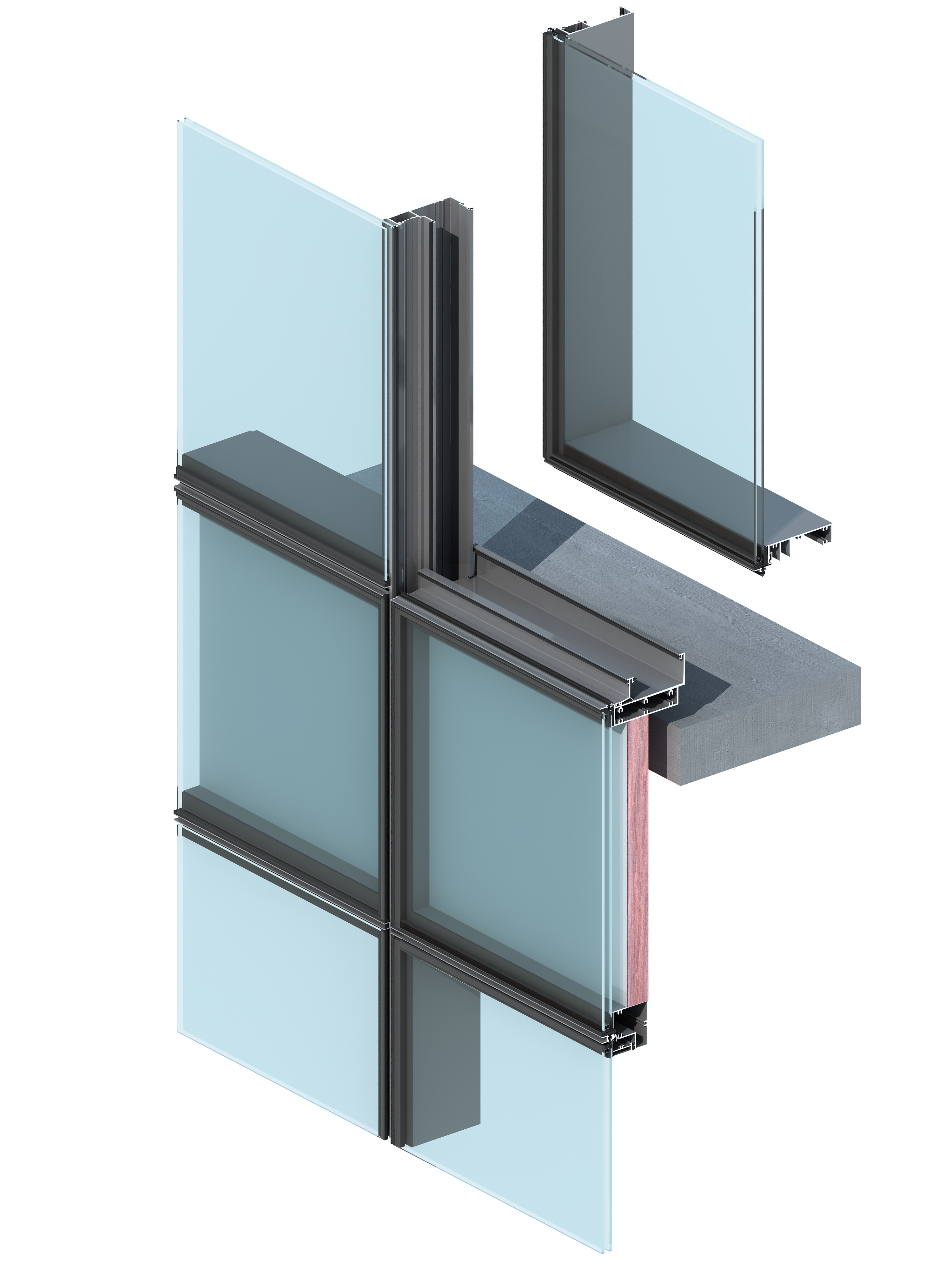 Buy Building Material Aluminum Curtain Wall Unitized Facade Panel ...