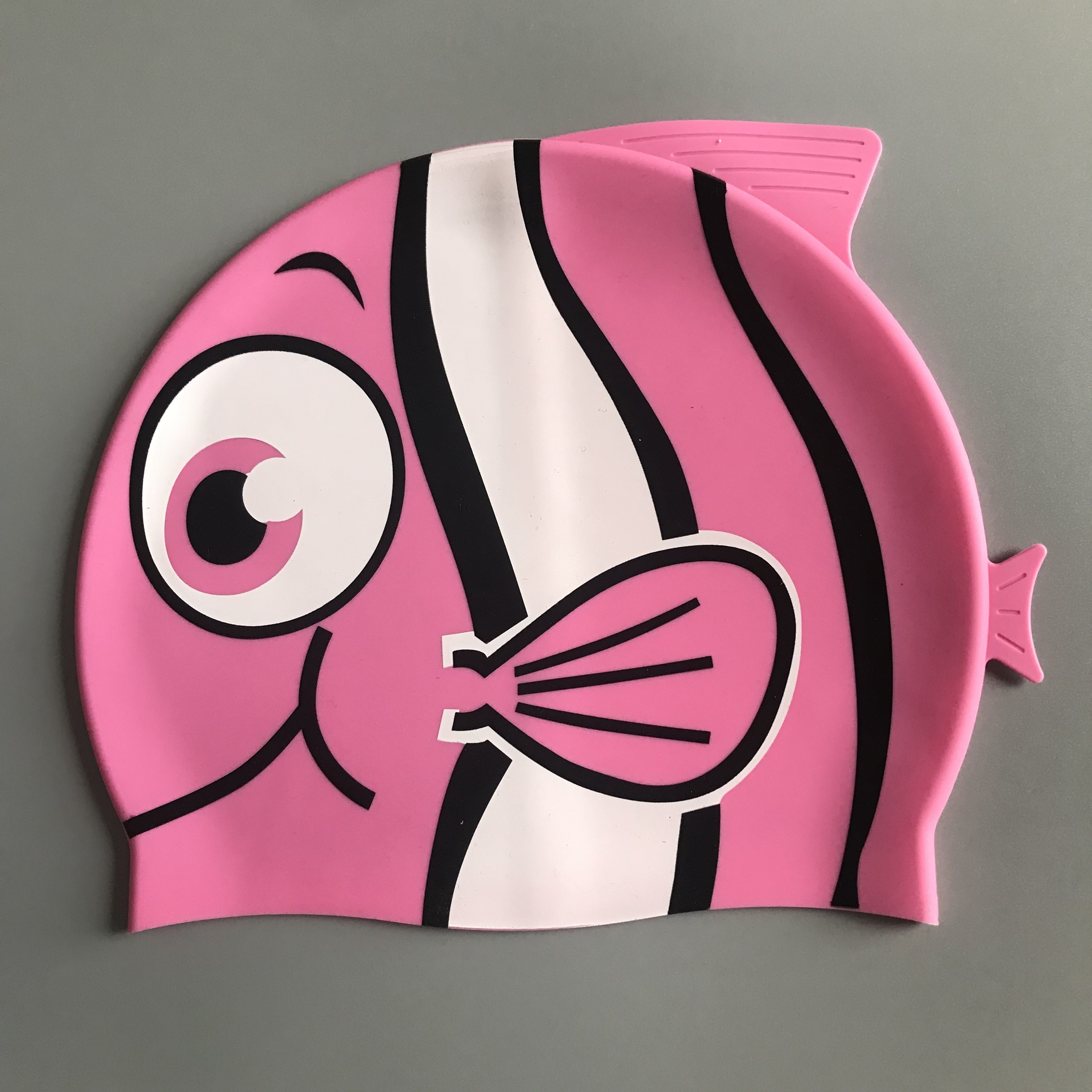Buy Cartoon Fish Swimming Cap Children Silicone Waterproof Kids Swim ...